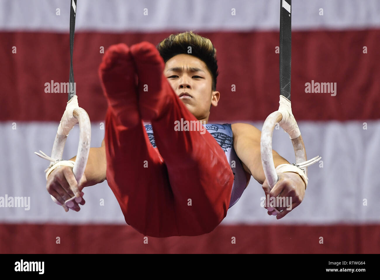 Greensboro, North Carolina, USA. 2nd Mar, 2019. YUL MOLDAUER competes ...