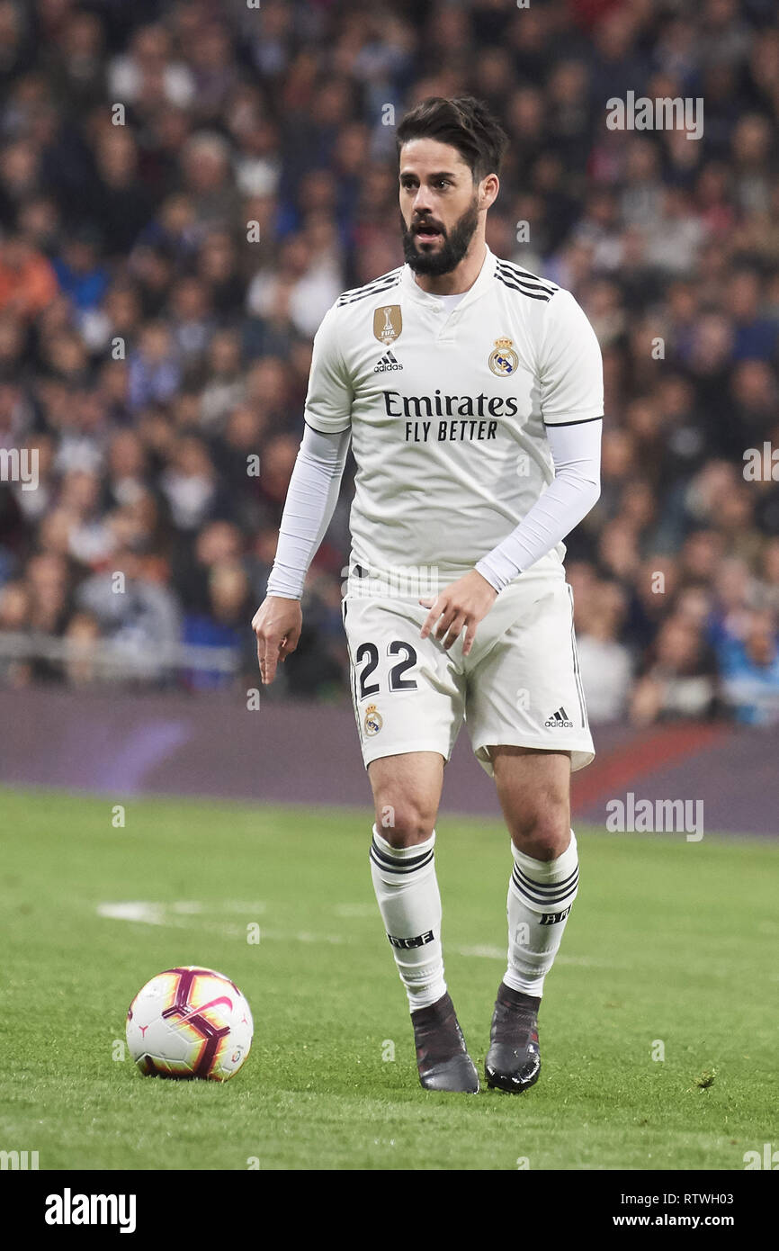 Madrid, Madrid, Spain. 2nd Mar, 2019. Isco (midfielder; Real Madrid) in ...