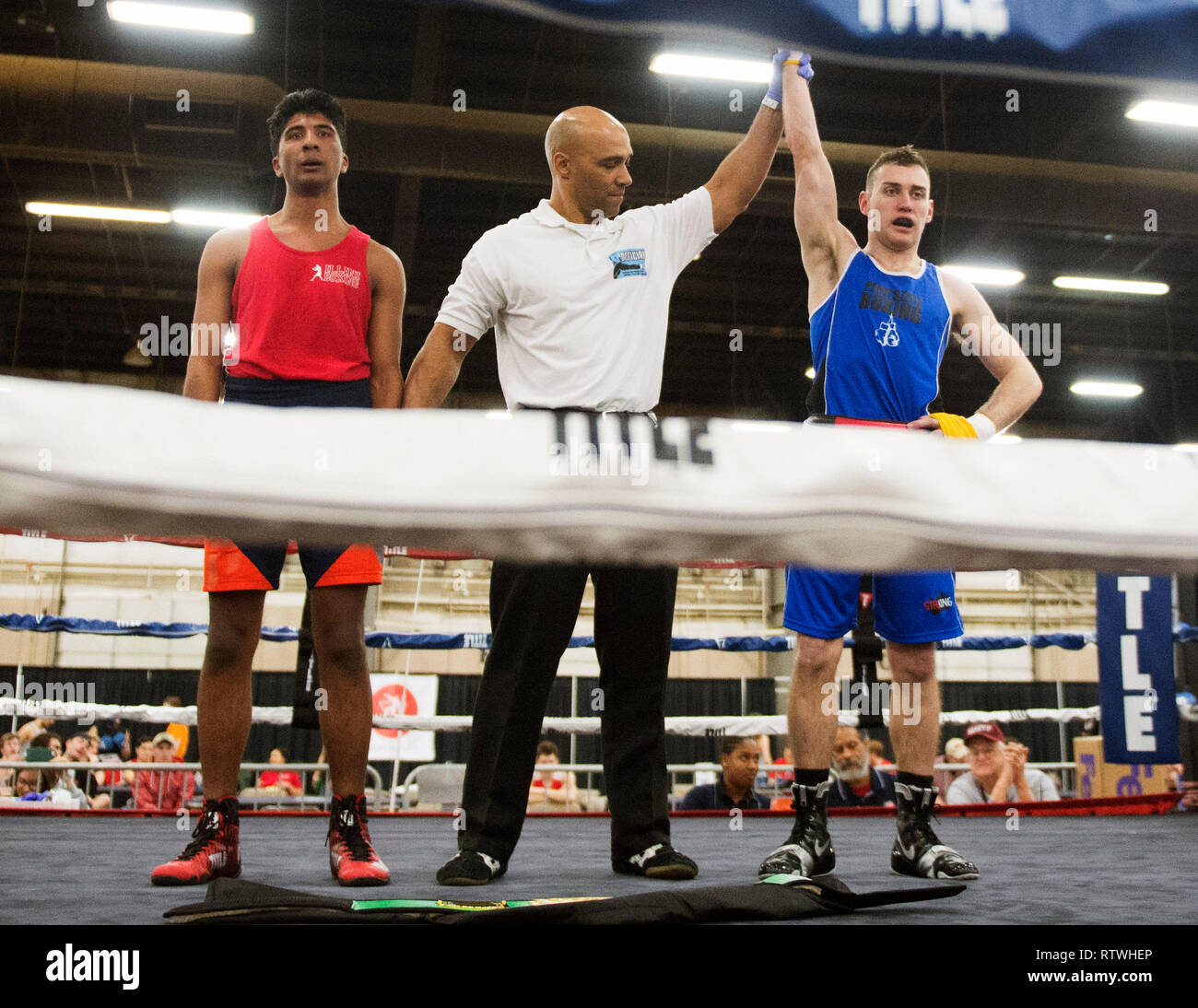 March 2, 2019: James Rodden of Pen State (right) is victorious over ...