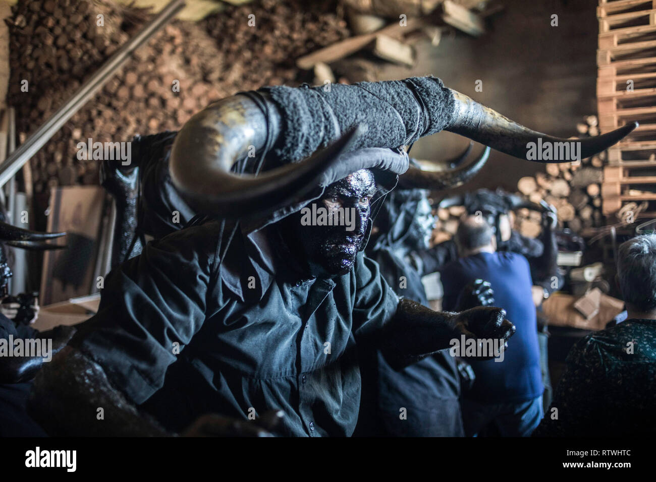 A man is seen dress like a Devil during the Devils of Luzon Carnival ...