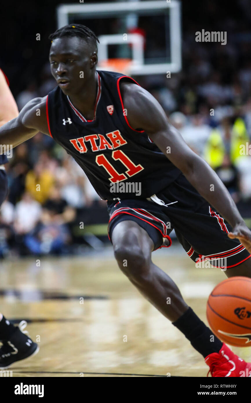 Boulder, CO, USA. 2nd Mar, 2019. Utah Utes forward Both Gach (11 ...