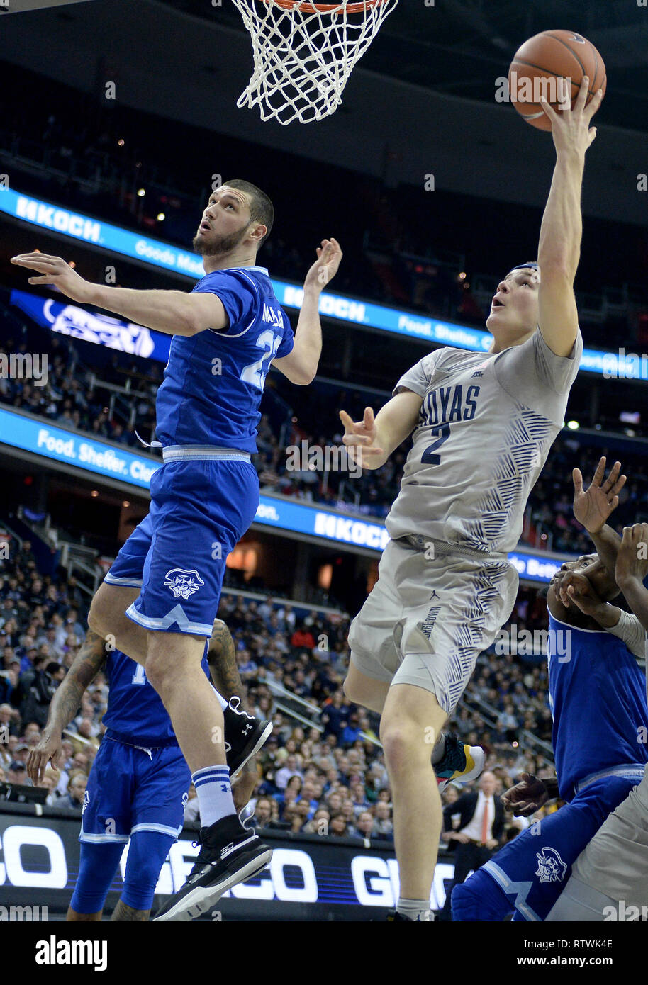 Washington, DC, USA. 2nd Mar, 2019. 20190302 - Georgetown guard MAC ...