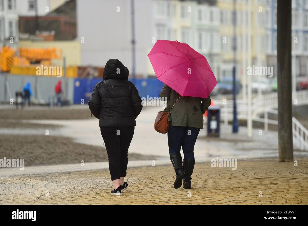 Aberystwyth, Ceredigion, Wales, UK. 03rd Mar, 2019. UK Weather: Heavy ...