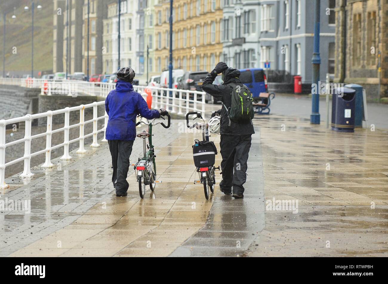 Aberystwyth, Ceredigion, Wales, UK. 03rd Mar, 2019. UK Weather: Heavy ...