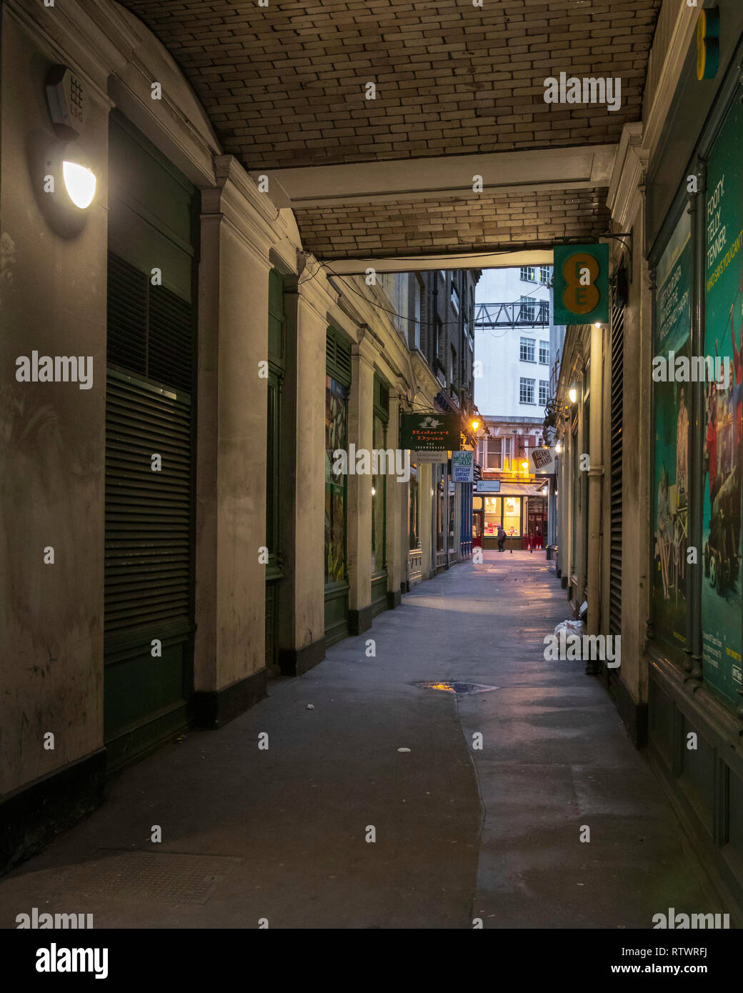 London architecture alley Stock Photo - Alamy