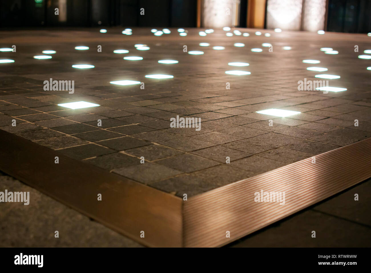 Outdoor Landscape Hard Paving Light in Plaza. Modern Pavement Light ...