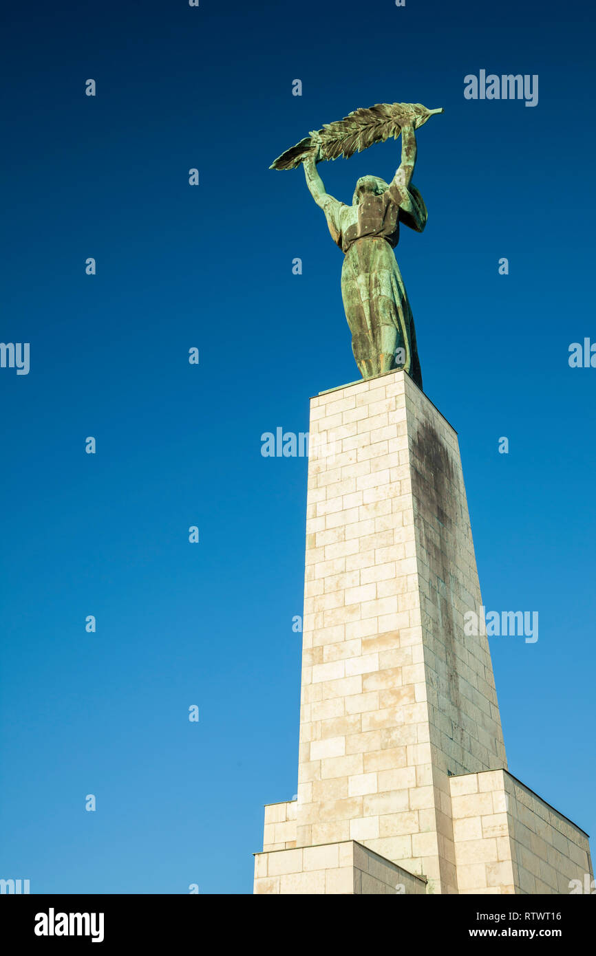 Liberty Statue on Gellert Hill in Budapest, Hungary Stock Photo - Alamy