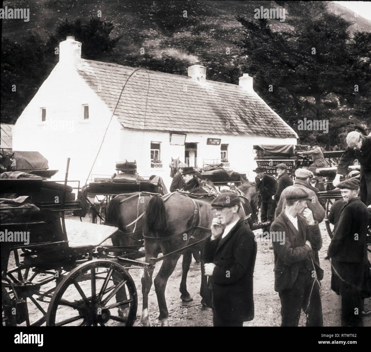 Market Day in Country Village, Ireland, 1914 Stock Photo - Alamy
