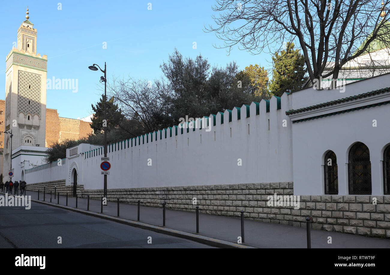 Great Mosque of Paris - Muslim temple in France Stock Photo - Alamy