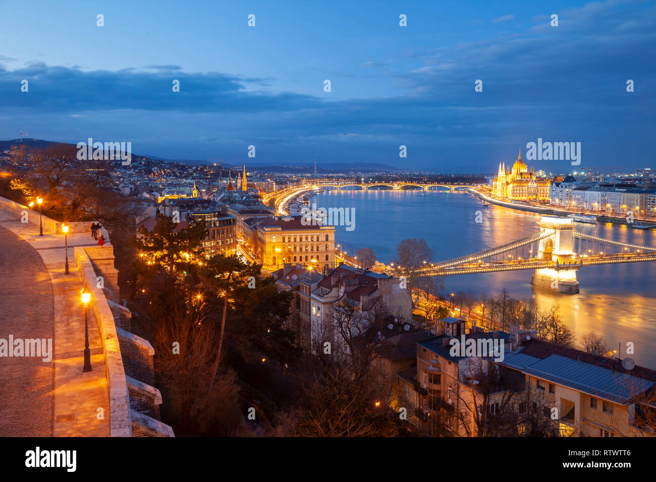 Budapest city night view hi-res stock photography and images - Alamy
