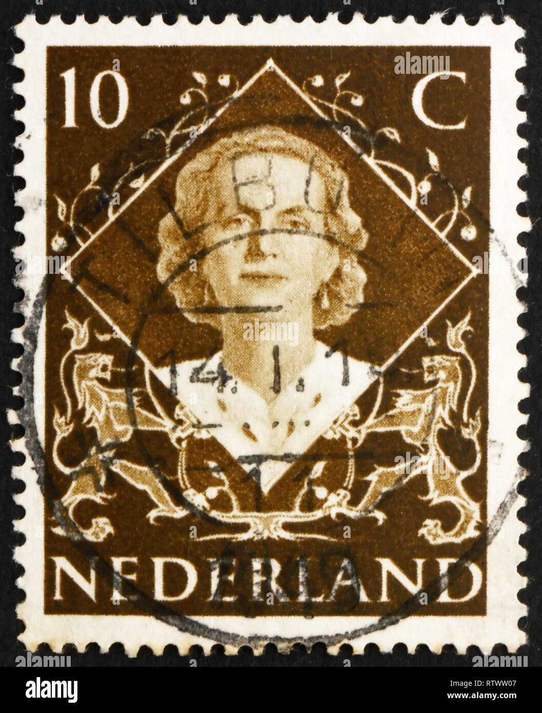 Netherlands queen juliana stamp hi-res stock photography and images - Alamy