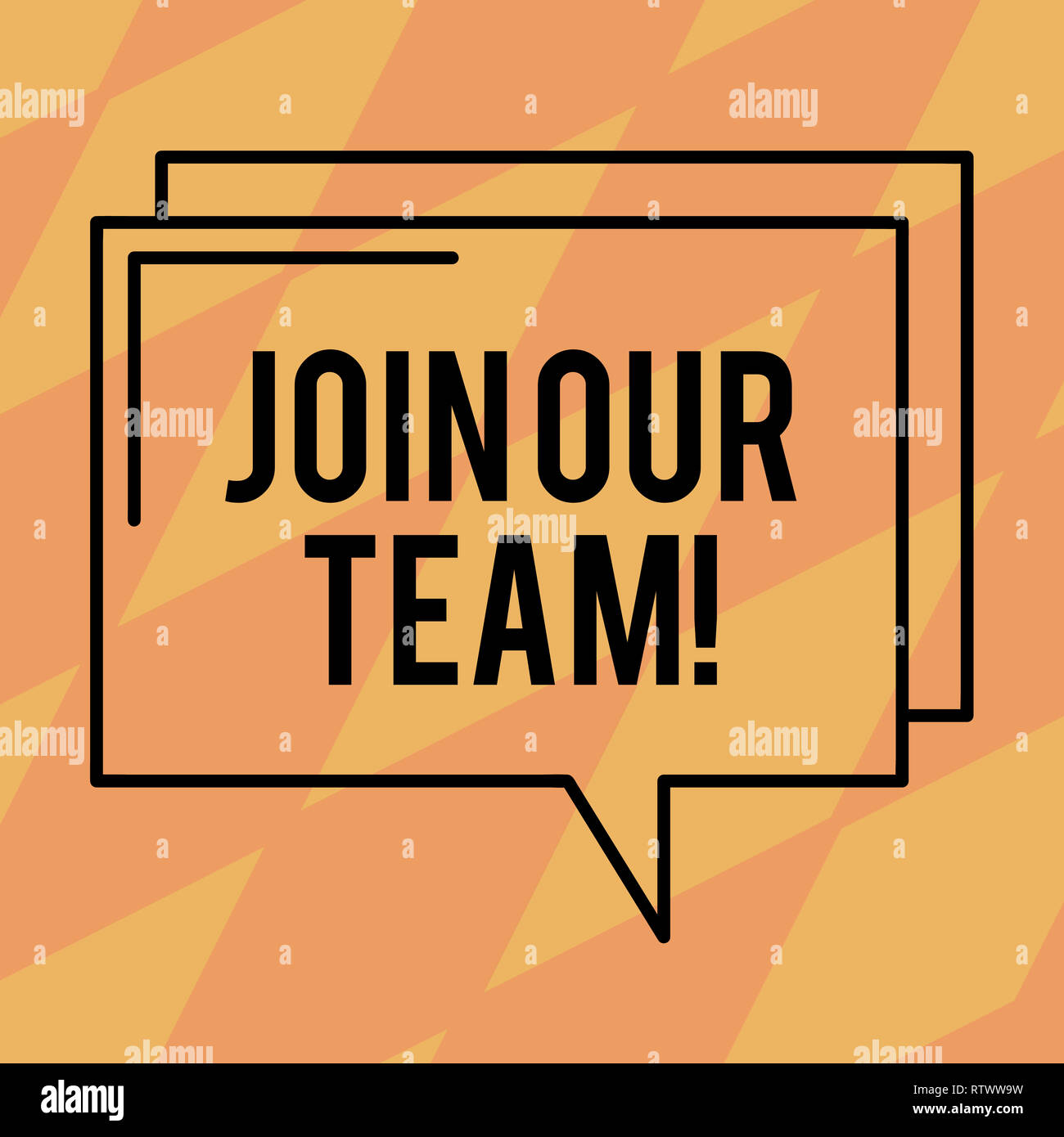 Text sign showing Join Our Team. Conceptual photo Invitation to Work ...