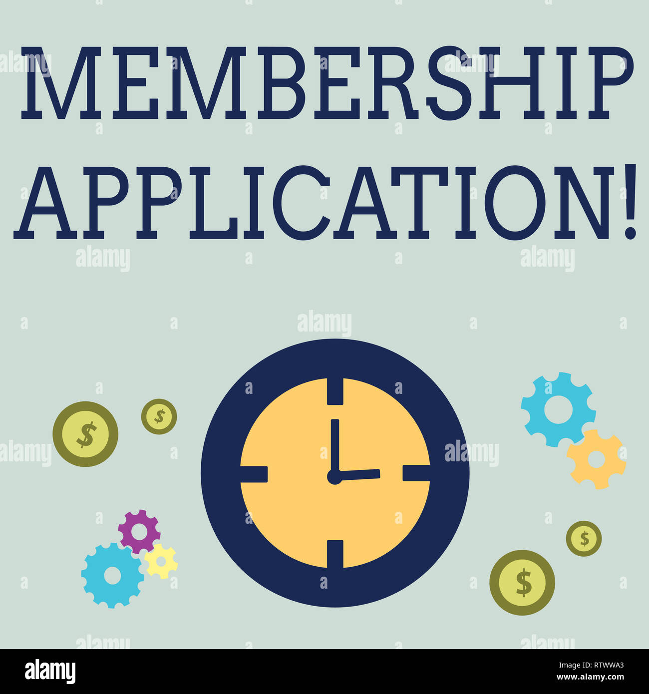 Handwriting text Membership Application. Concept meaning Registration ...