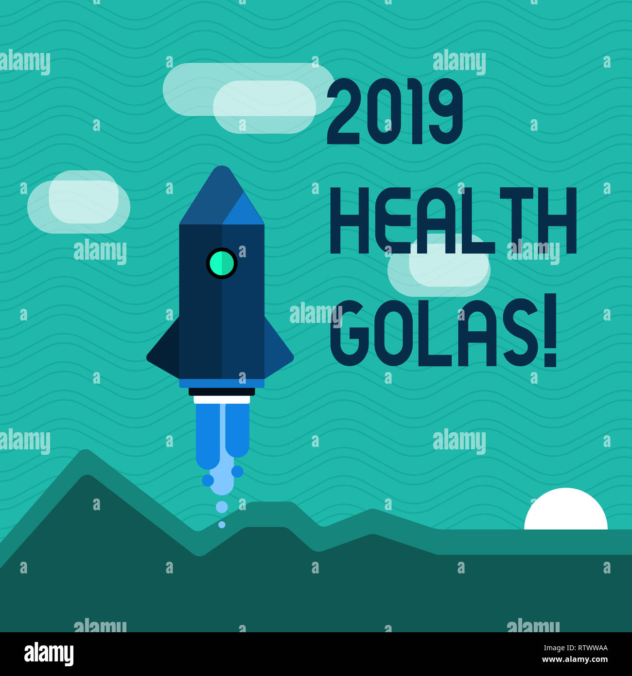 Text sign showing 2019 Health Golas. Conceptual photo new year plan ...