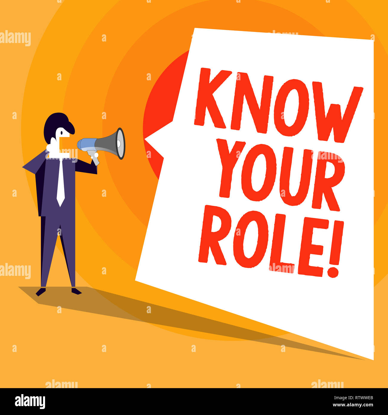 Word writing text Know Your Role. Business concept for define position ...