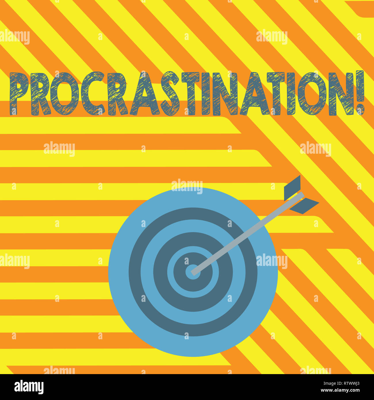 Handwriting text writing Procrastination. Concept meaning Delay or ...