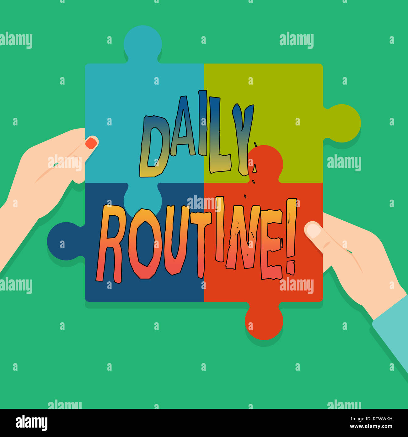 Word writing text Daily Routine. Business concept for Everyday good ...