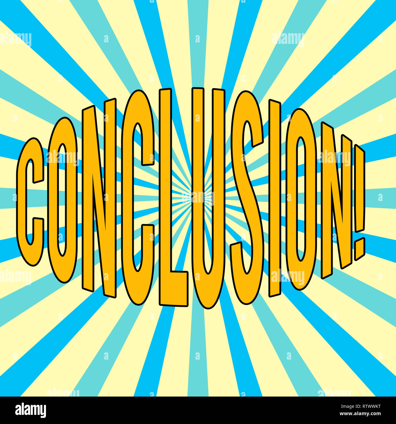 Handwriting text Conclusion. Concept meaning Ending a storey with ...