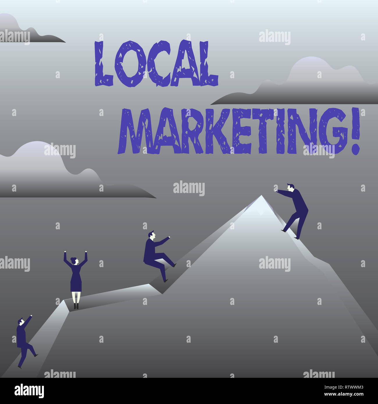 Handwriting text Local Marketing. Concept meaning Regional Advertising ...
