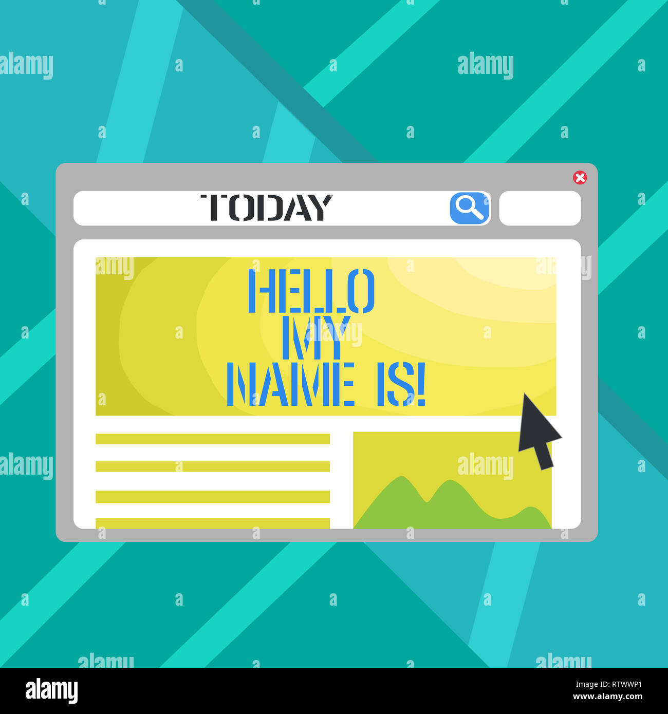 Word writing text Hello My Name Is. Business concept for meeting ...