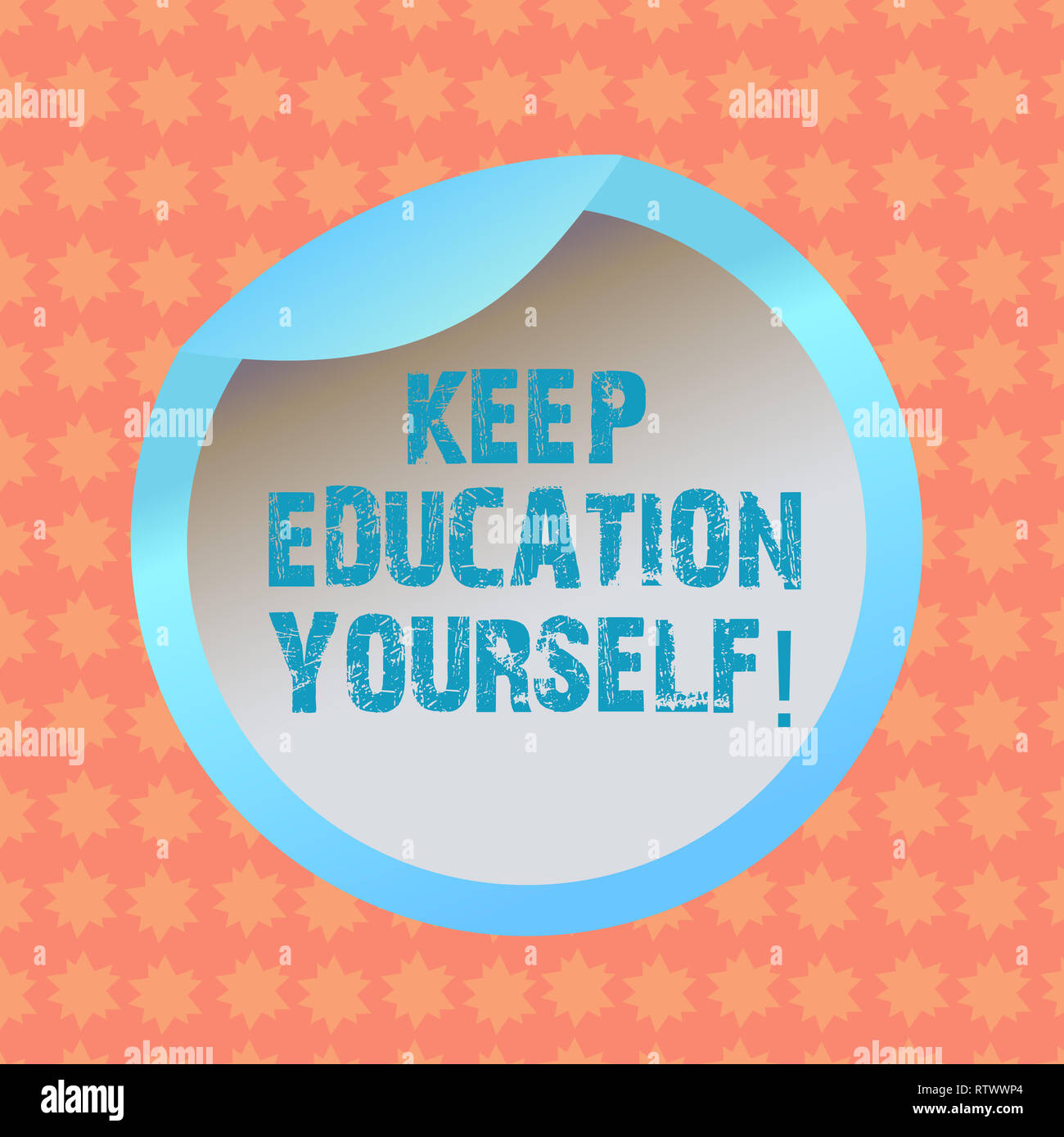 Writing note showing Keep Education Yourself. Business photo showcasing ...