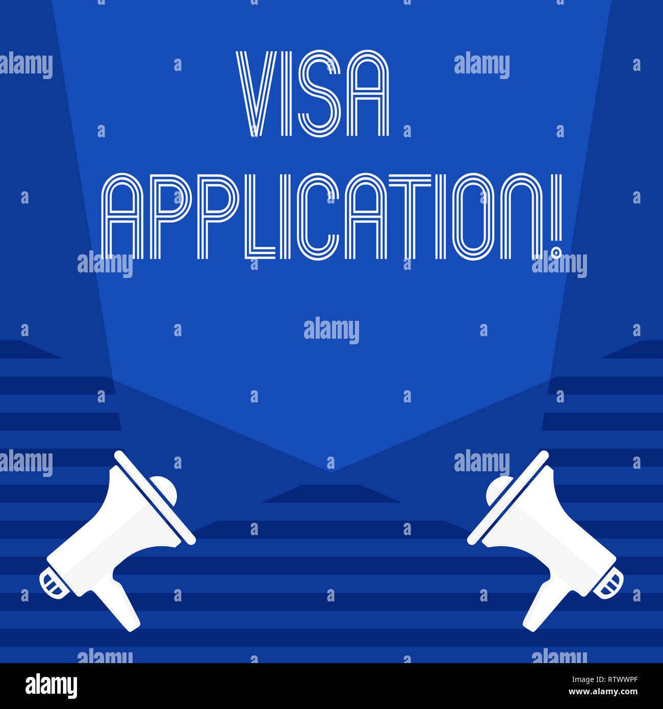 Text sign showing Visa Application. Conceptual photo sheet to provide ...