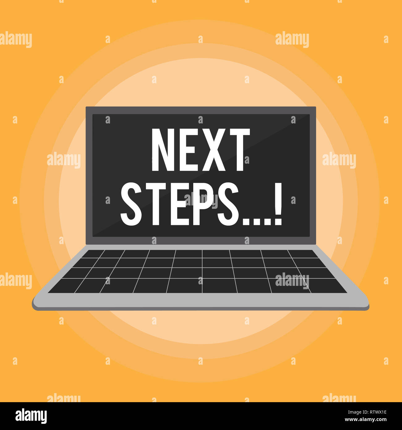 Text sign showing Next Steps. Conceptual photo Following Moves Strategy ...
