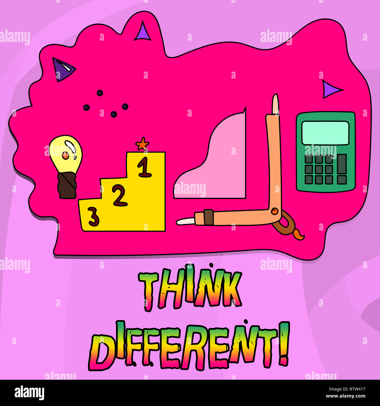 Word writing text Think Different. Business concept for Rethink Change ...