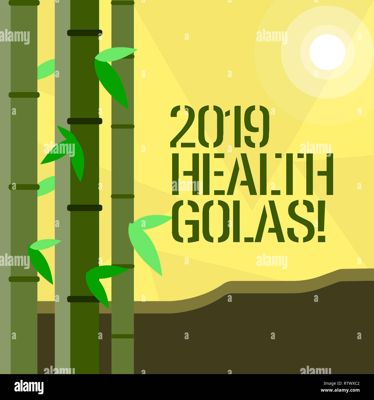 Handwriting text writing 2019 Health Golas. Concept meaning new year ...