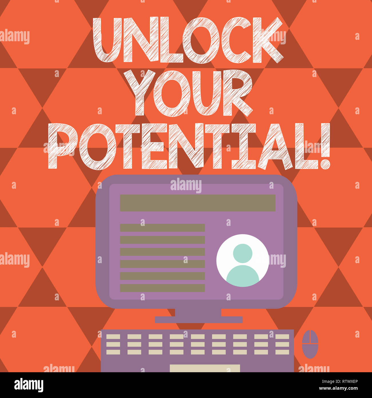 Text sign showing Unlock Your Potential. Conceptual photo Reveal talent ...
