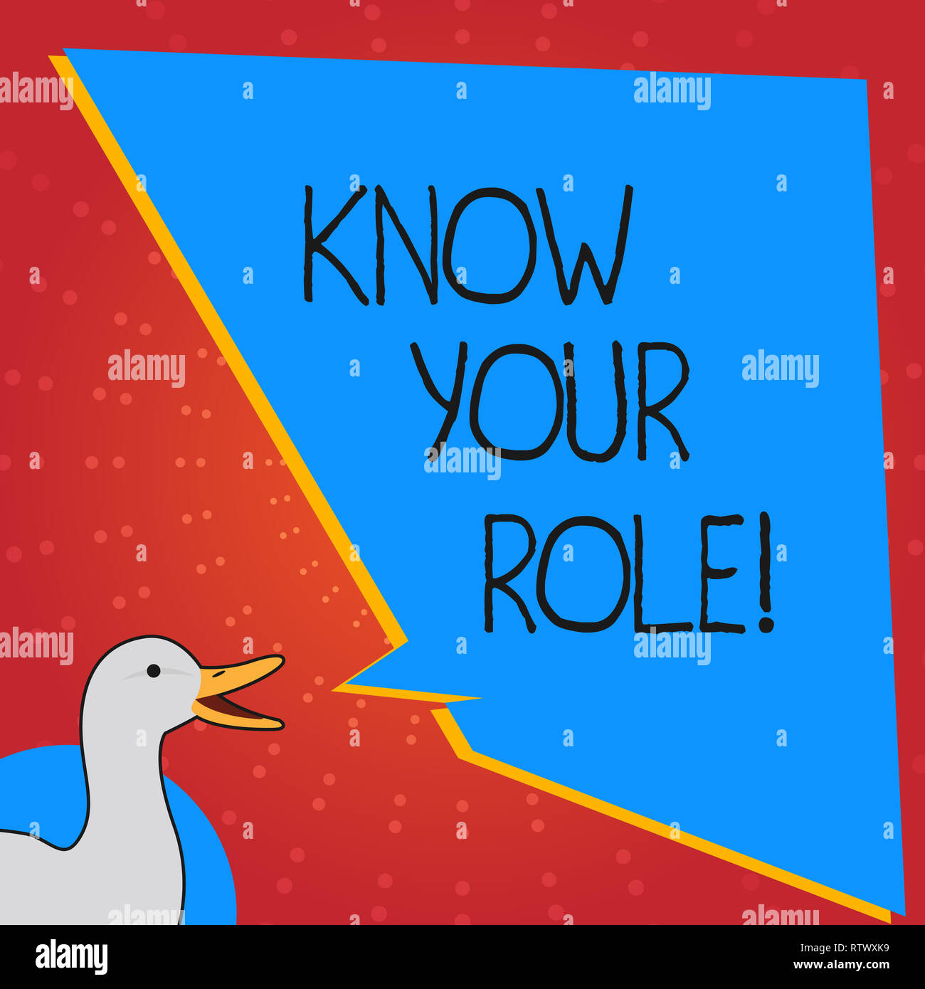 Conceptual hand writing showing Know Your Role. Business photo text ...