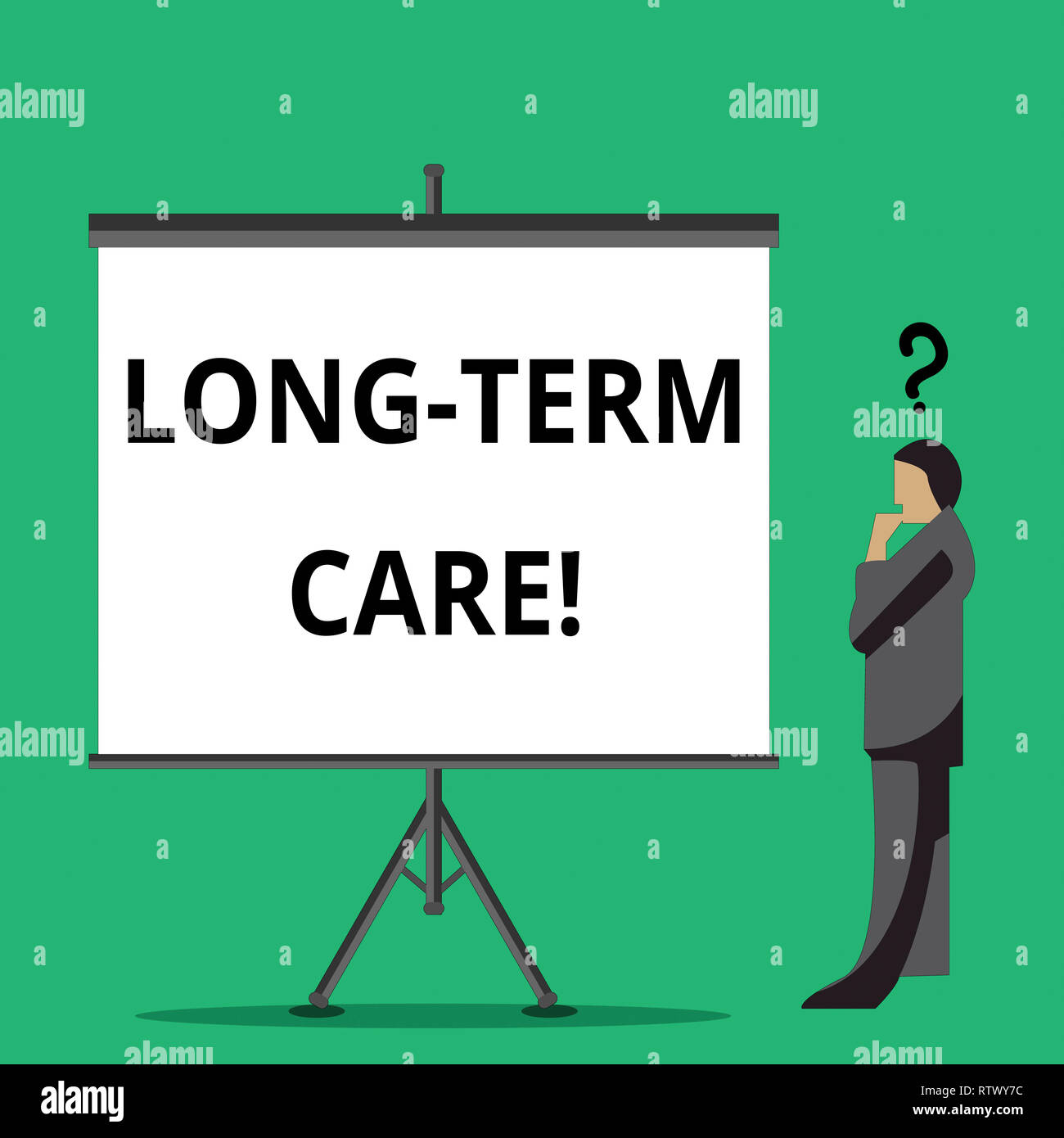 Handwriting text writing Long Term Care. Concept meaning Adult medical ...