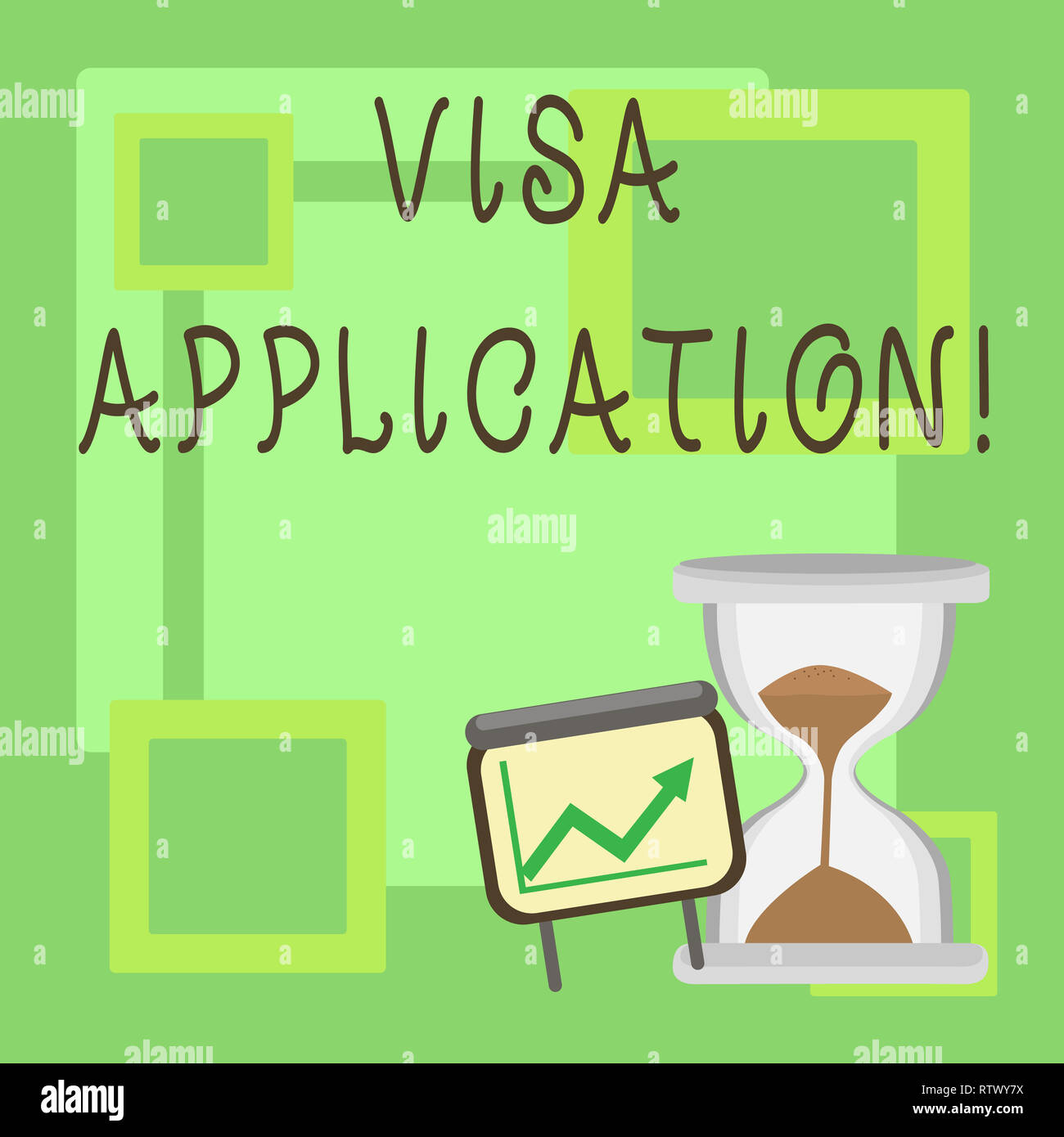 Handwriting text Visa Application. Concept meaning sheet to provide ...
