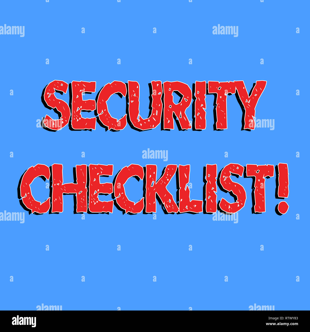 Text sign showing Security Checklist. Conceptual photo list with ...