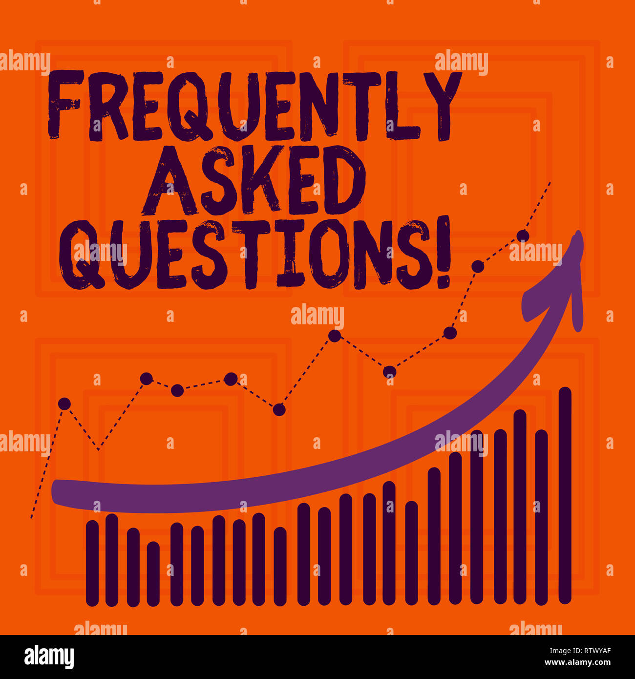 Word writing text Frequently Asked Questions. Business concept for most ...