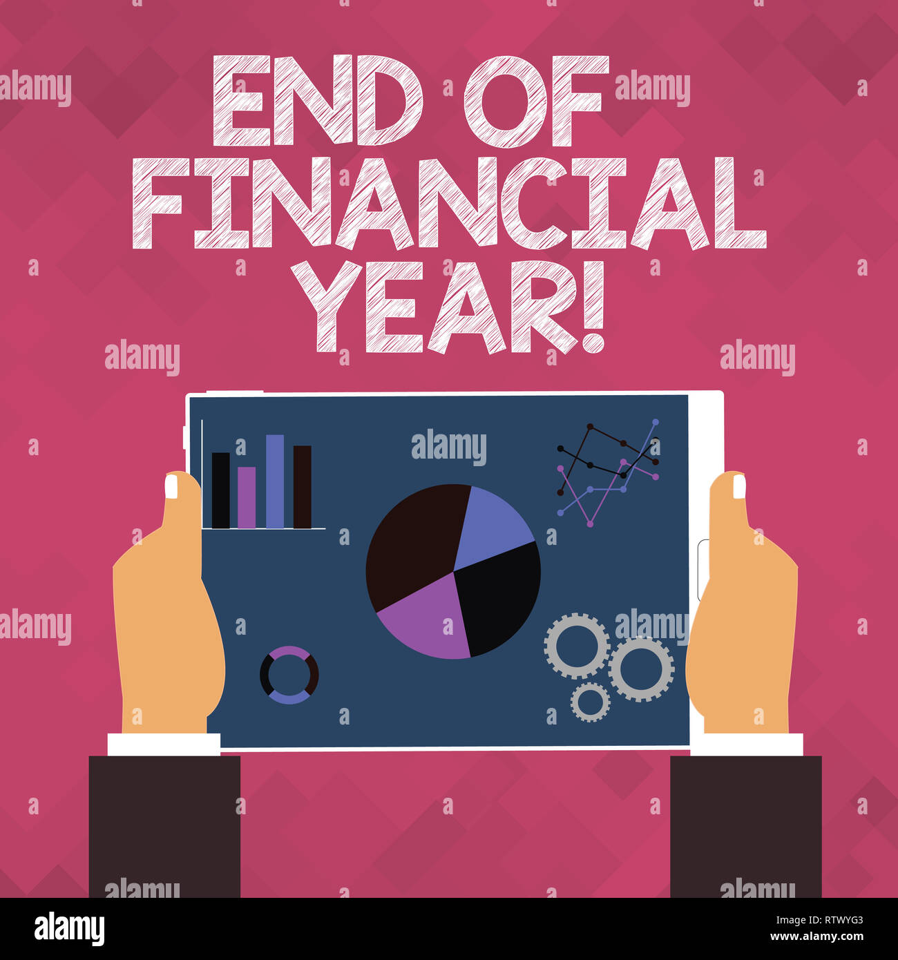 Text sign showing End Of Financial Year. Conceptual photo Taxes time ...