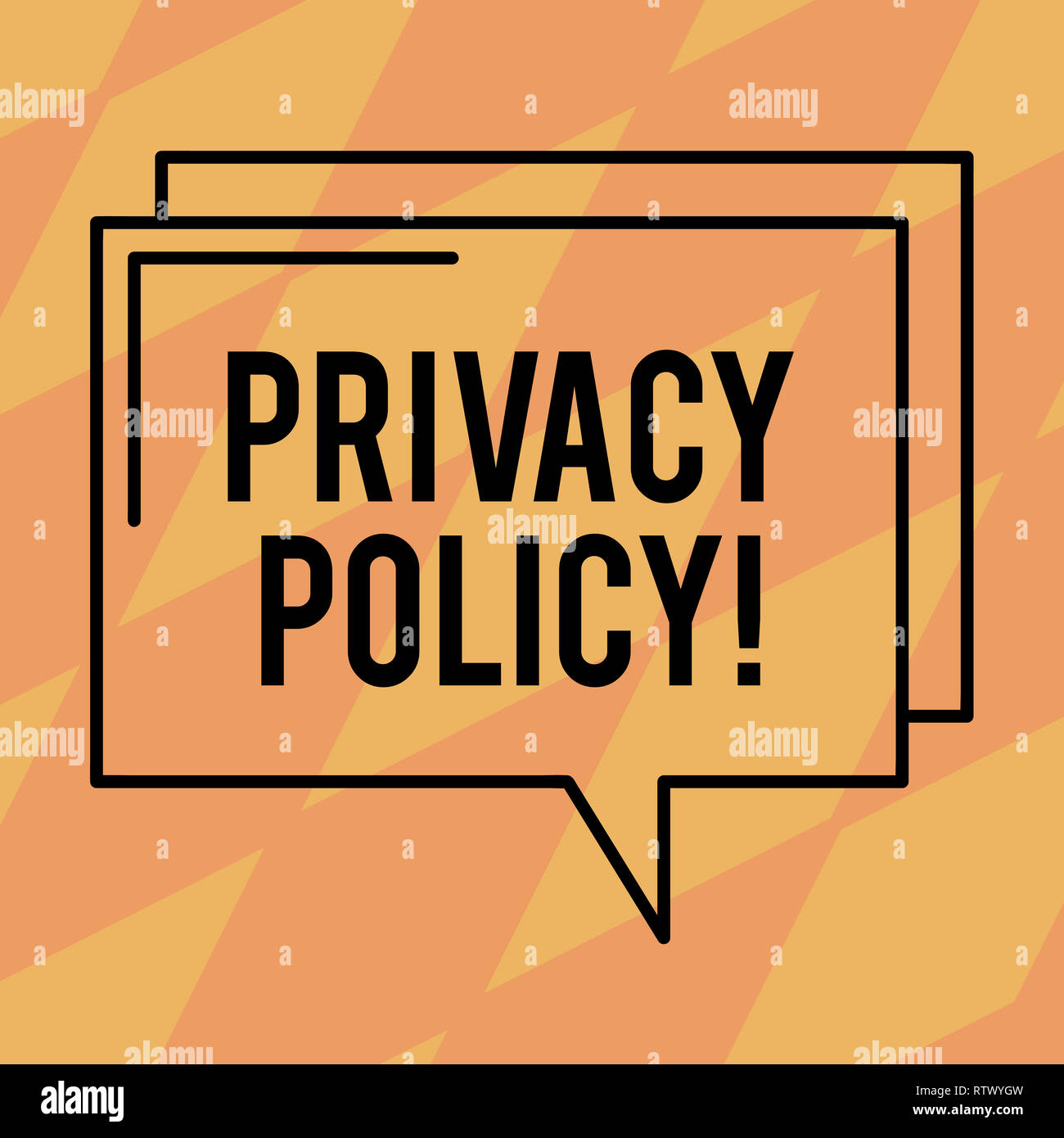 Text sign showing Privacy Policy. Conceptual photo Document Information ...