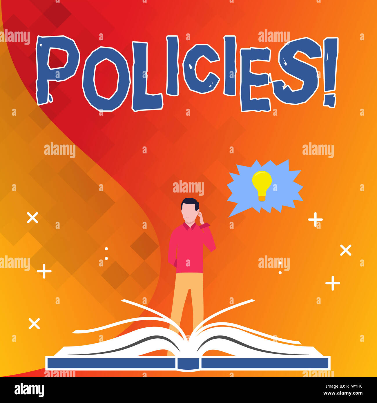 Text sign showing Policies. Conceptual photo Business Company or ...