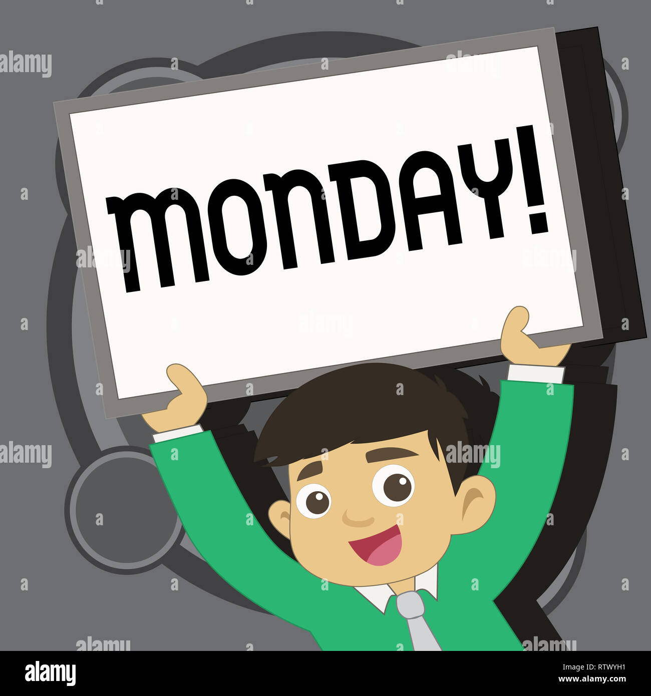 Writing note showing Monday. Business photo showcasing First day of the ...