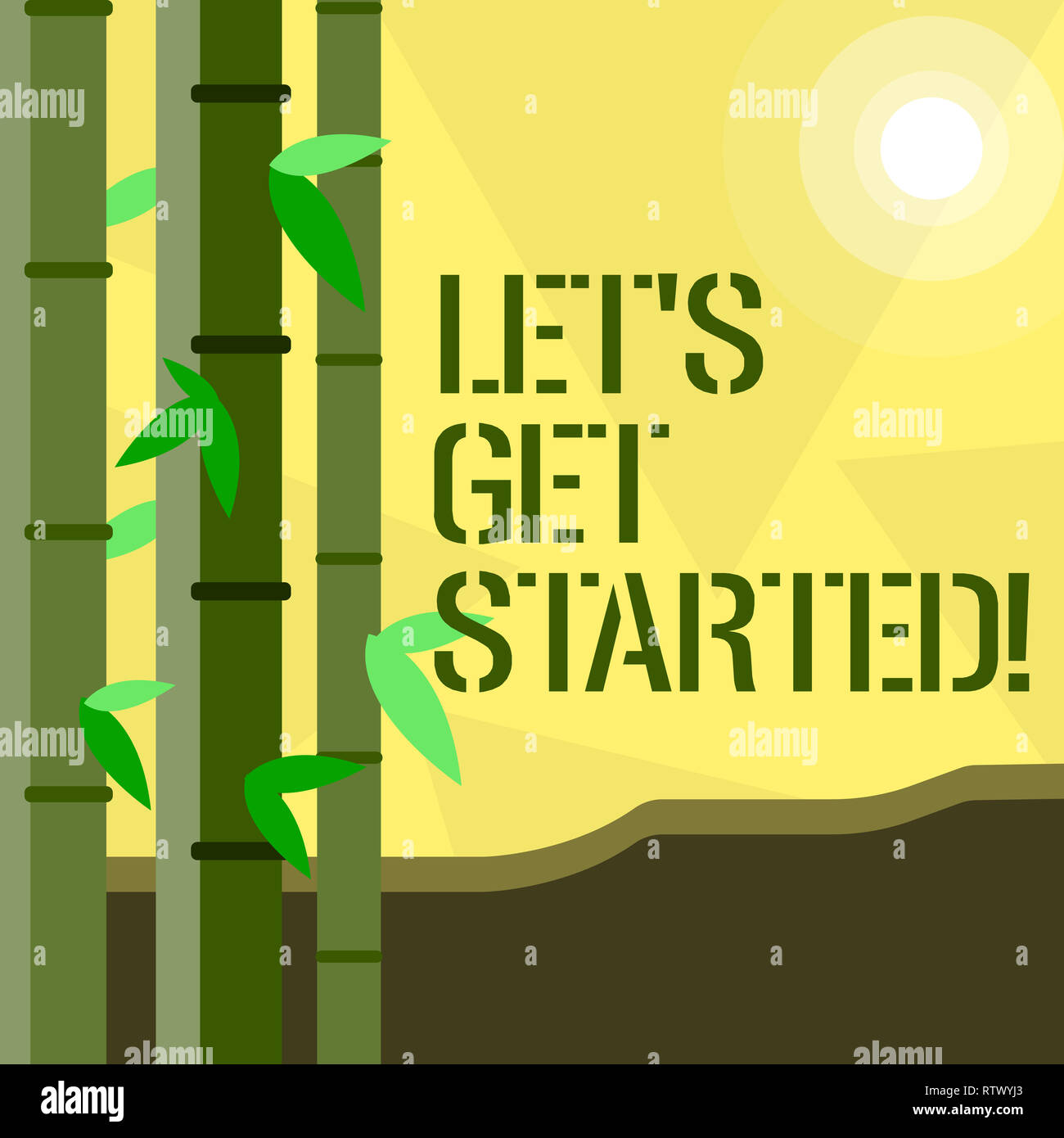 Handwriting text writing Let S Get Started. Concept meaning beginning time motivational quote ...