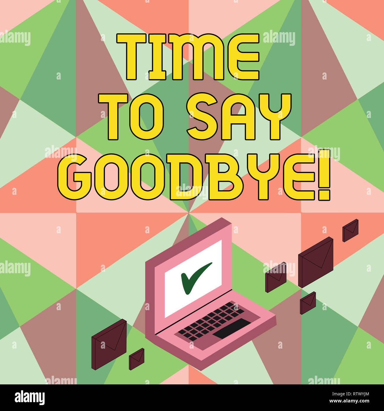 Writing note showing Time To Say Goodbye. Business photo showcasing ...