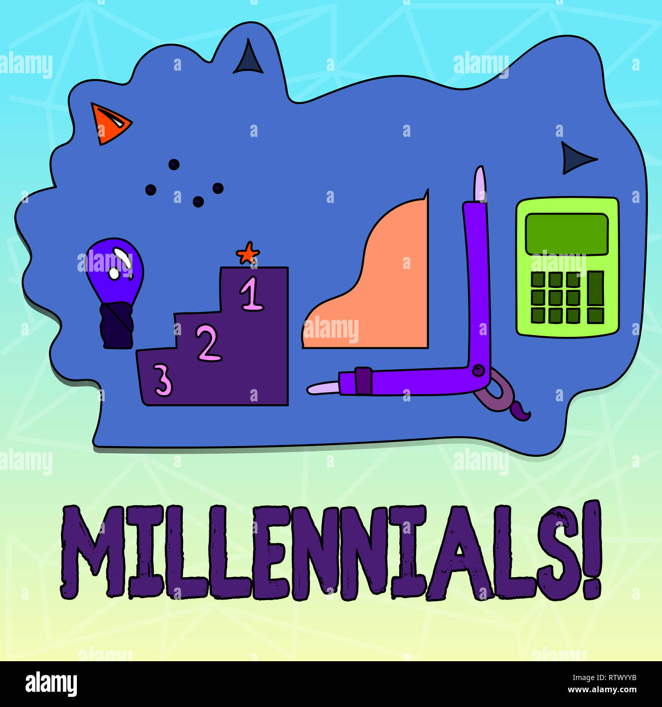Text sign showing Millennials. Conceptual photo Generation Y Born from ...