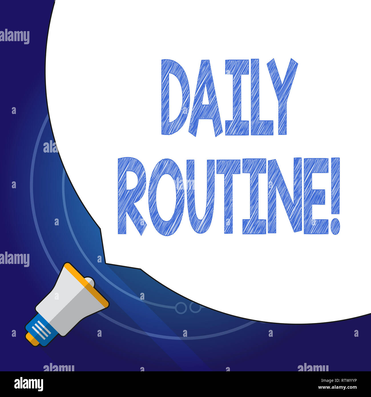 Text sign showing Daily Routine. Conceptual photo Everyday good habits ...
