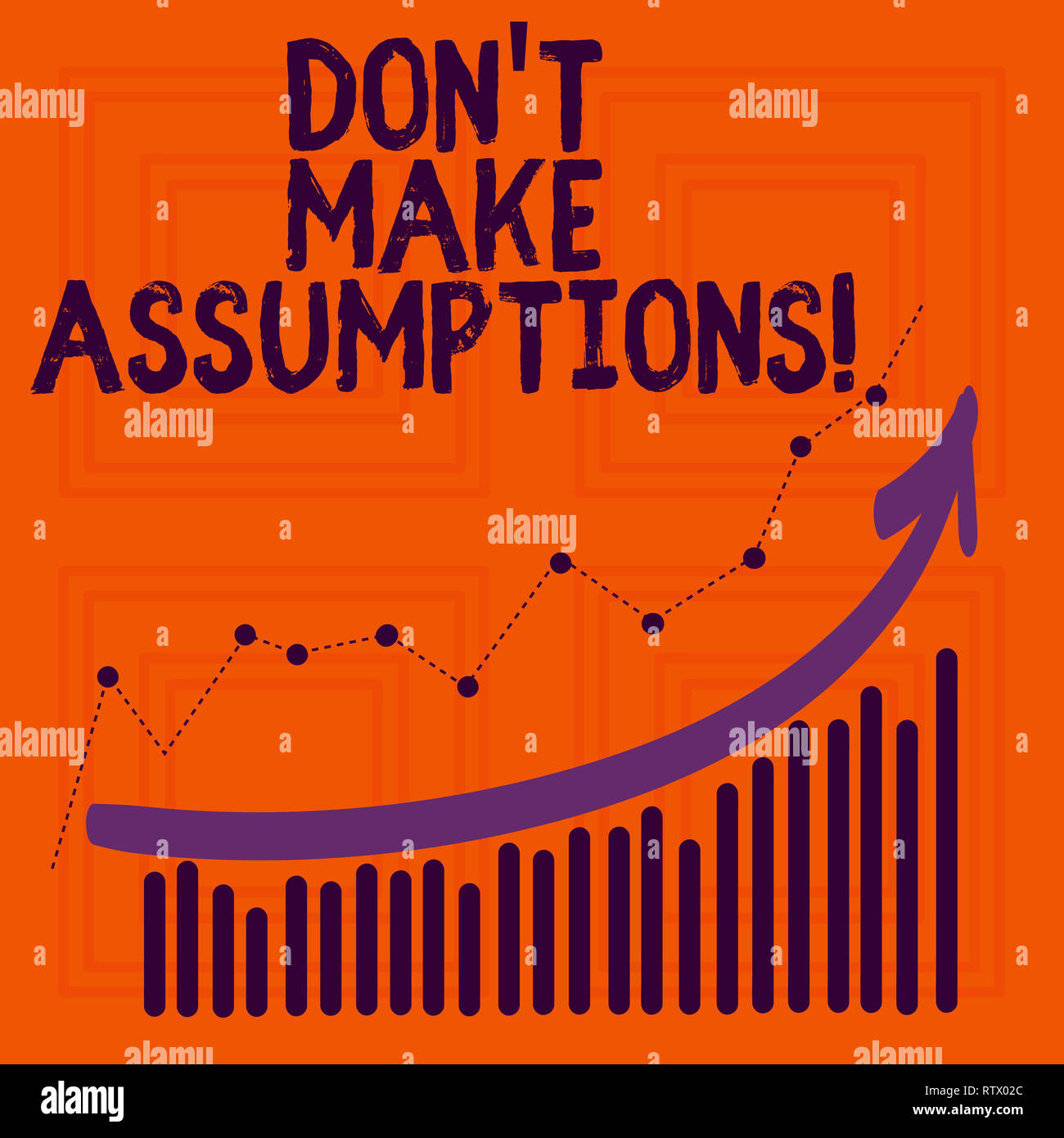 Word writing text Don T Make Assumptions. Business concept for predict ...