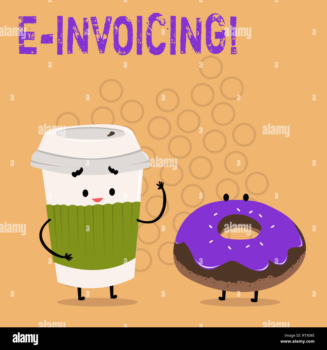 Text sign showing E Invoicing. Conceptual photo Company encourages use ...