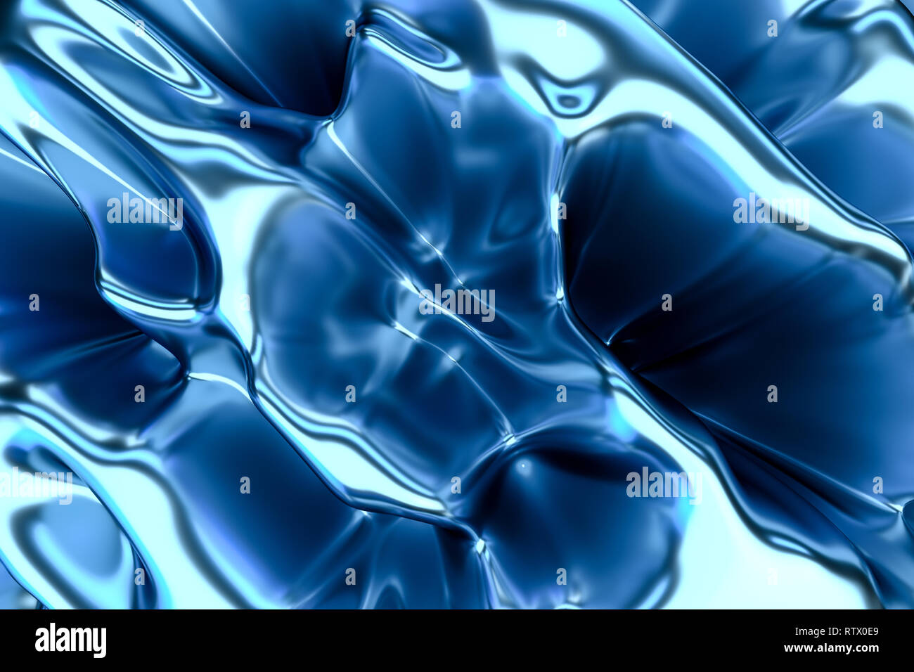 3d rendering, blue metalic surface and graphic design background Stock ...