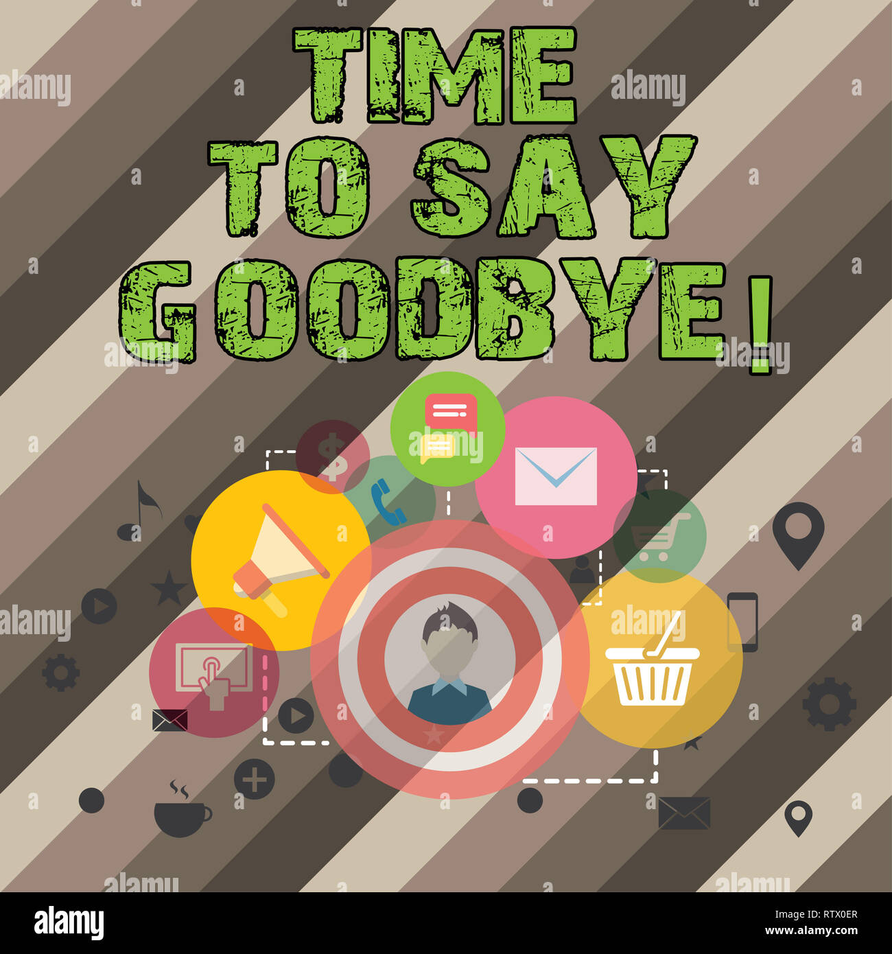 Writing note showing Time To Say Goodbye. Business photo showcasing ...