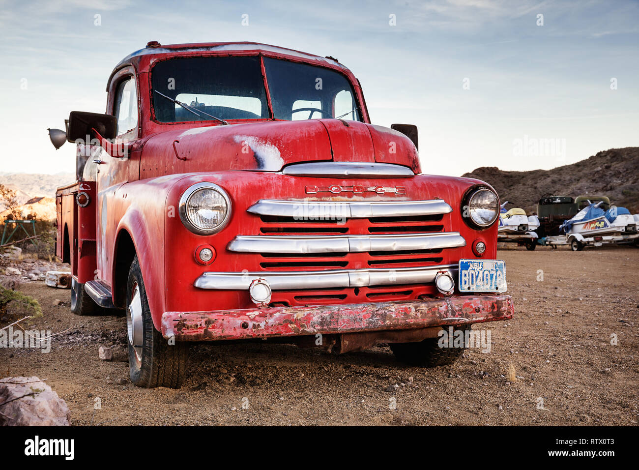 Nelson, USA - November 22: Old rusty Dodge in Nelson Ghost town in ...