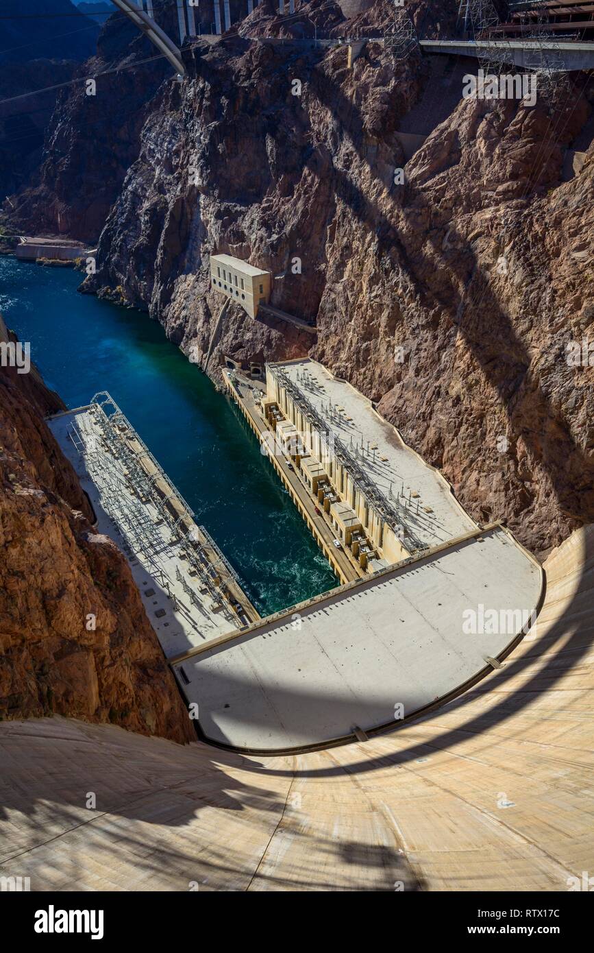 Dam of the Hoover Dam, Hoover Dam, Dam, near Las Vegas, Colorado River ...
