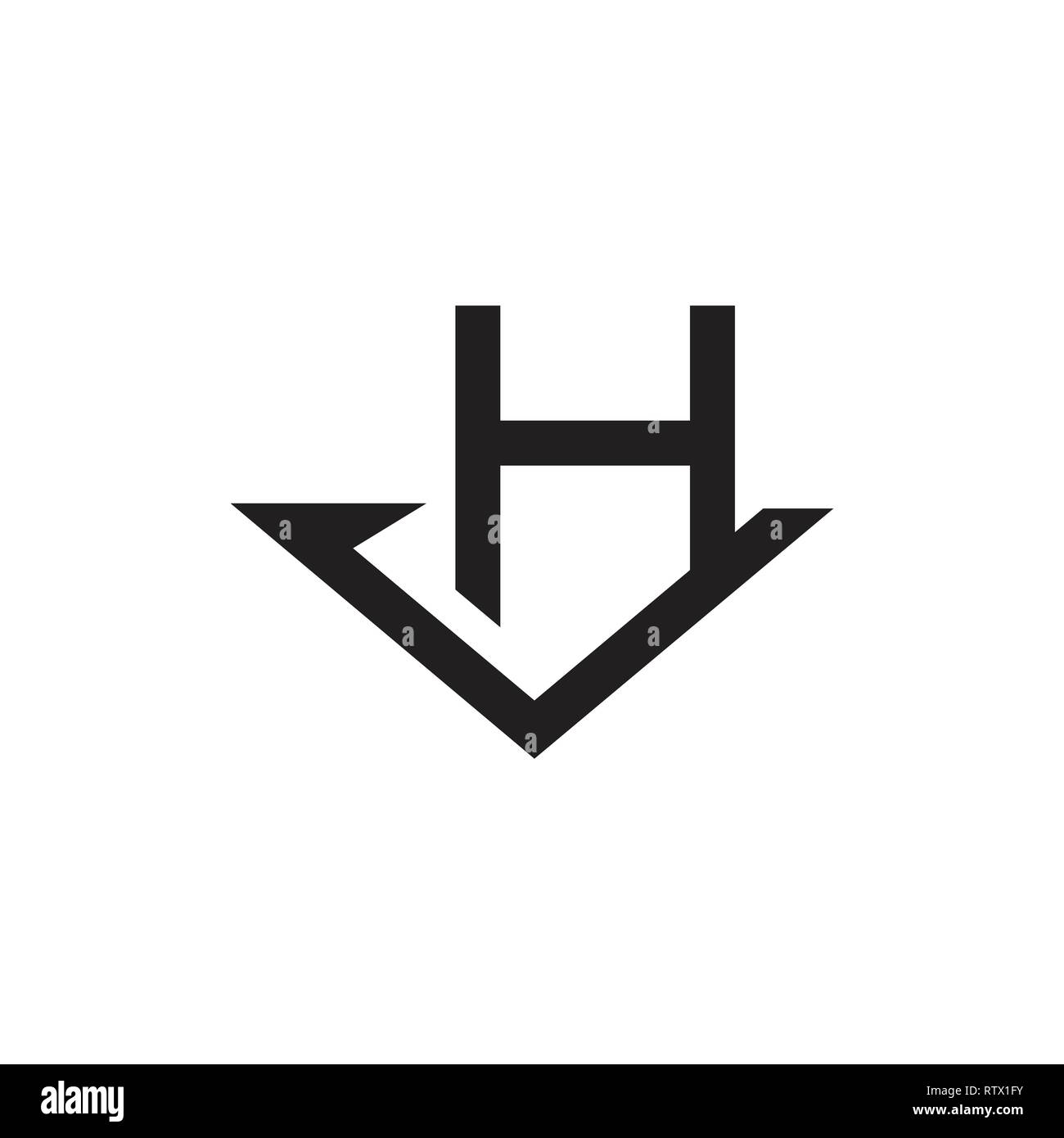 Hv letter design Cut Out Stock Images & Pictures - Alamy